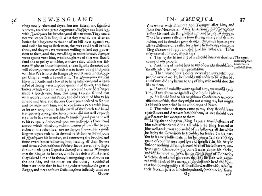 Plymouth/Pokanoket Agreement