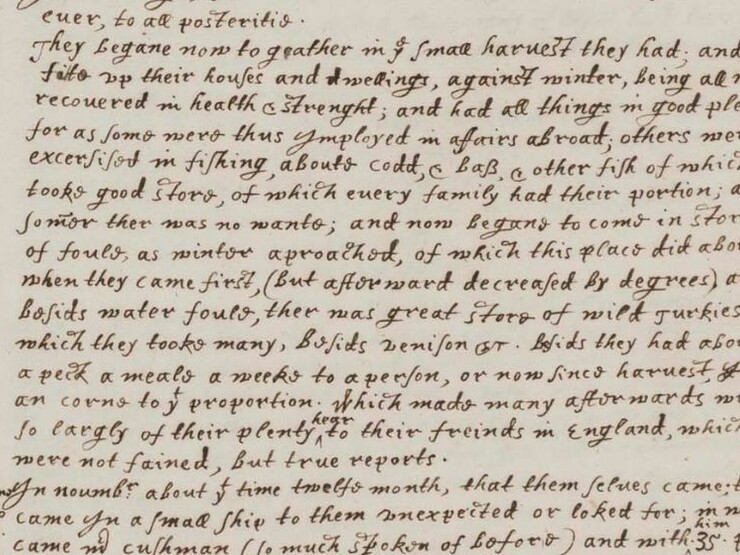 Excerpt from William Bradford’s Of Plymouth Plantation - Harvest of…